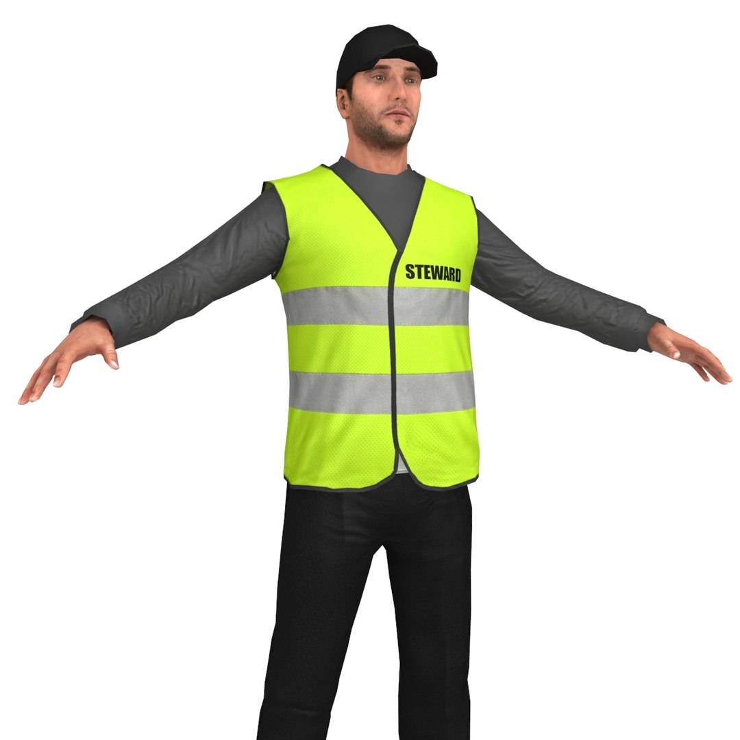 3D Safety Steward Model - TurboSquid 1302285