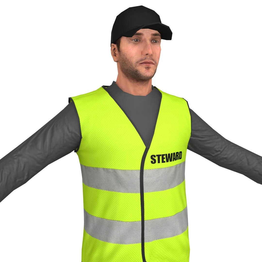 3D Safety Steward Model - TurboSquid 1302285
