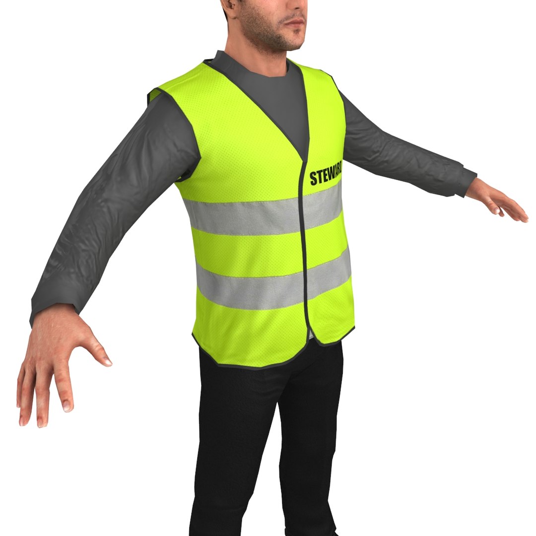 3D Safety Steward Model - TurboSquid 1302285