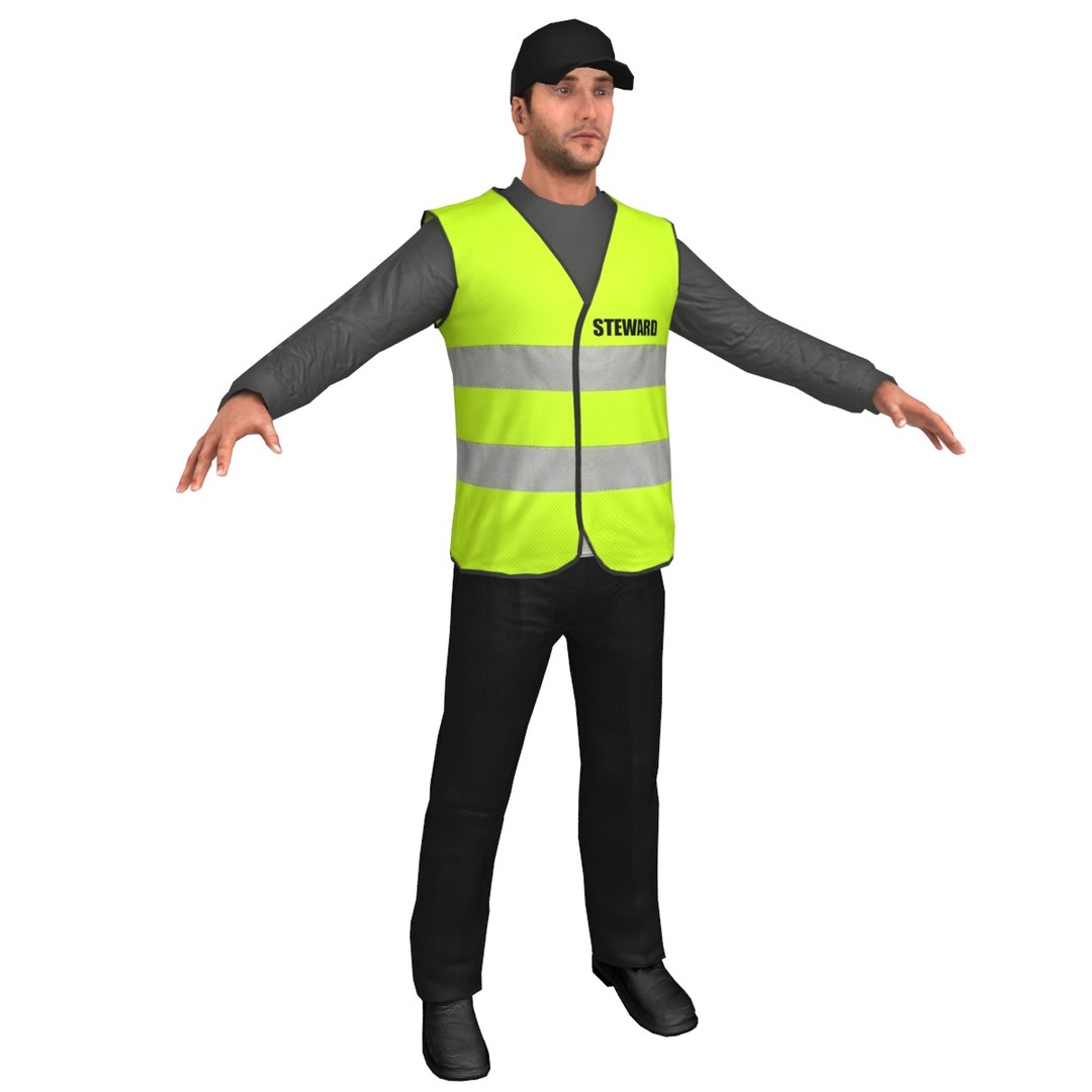 3D Safety Steward Model - TurboSquid 1302285