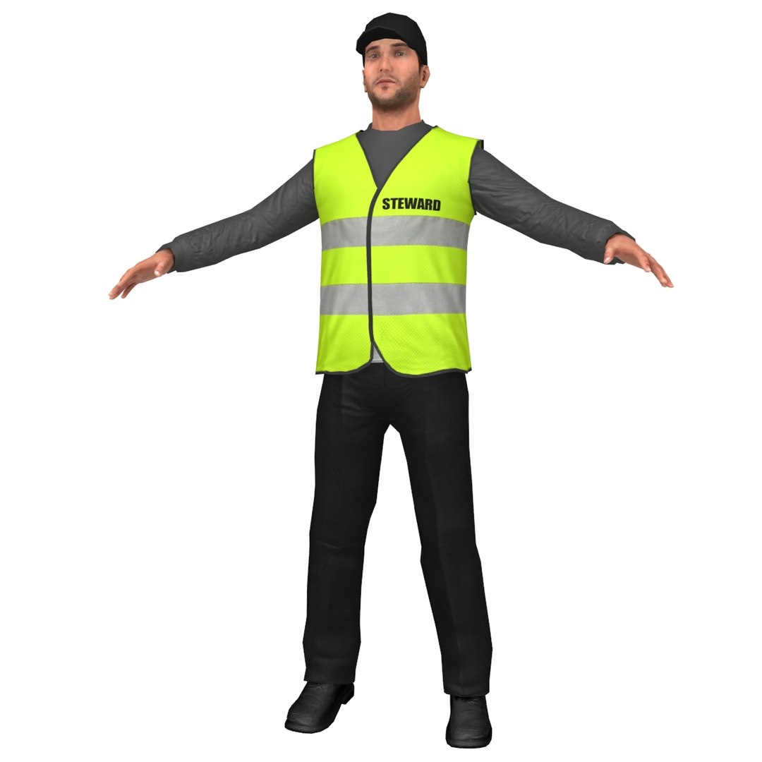 3D Safety Steward Model - TurboSquid 1302285