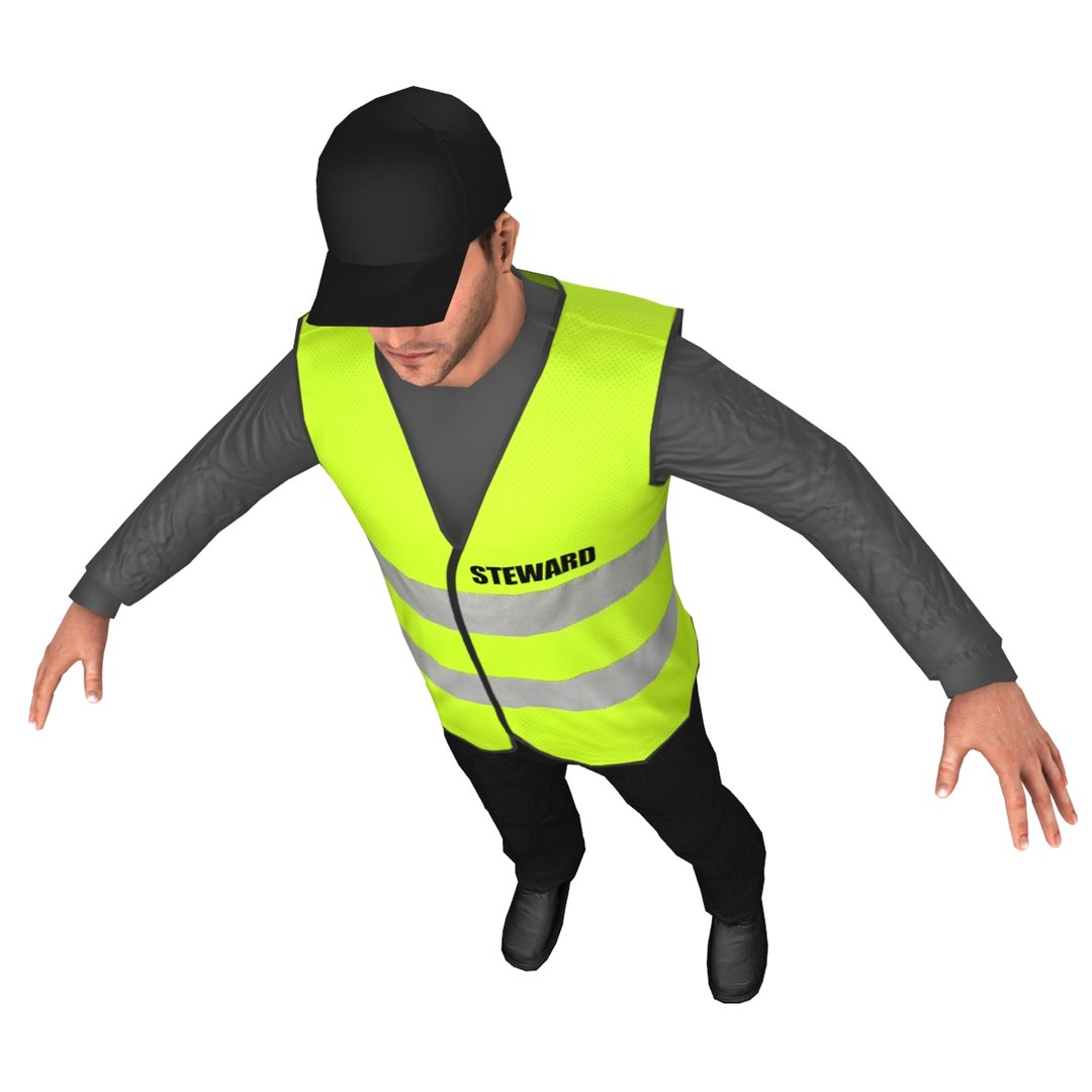 3D Safety Steward Model - TurboSquid 1302285