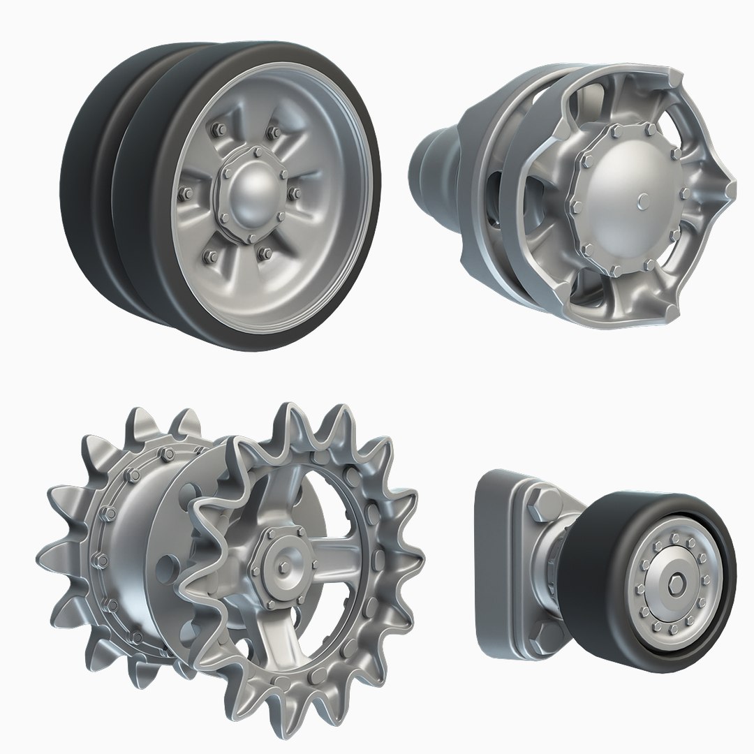 3D T-72 and T-90 Tank Wheels Set High-Poly model - TurboSquid 1952400