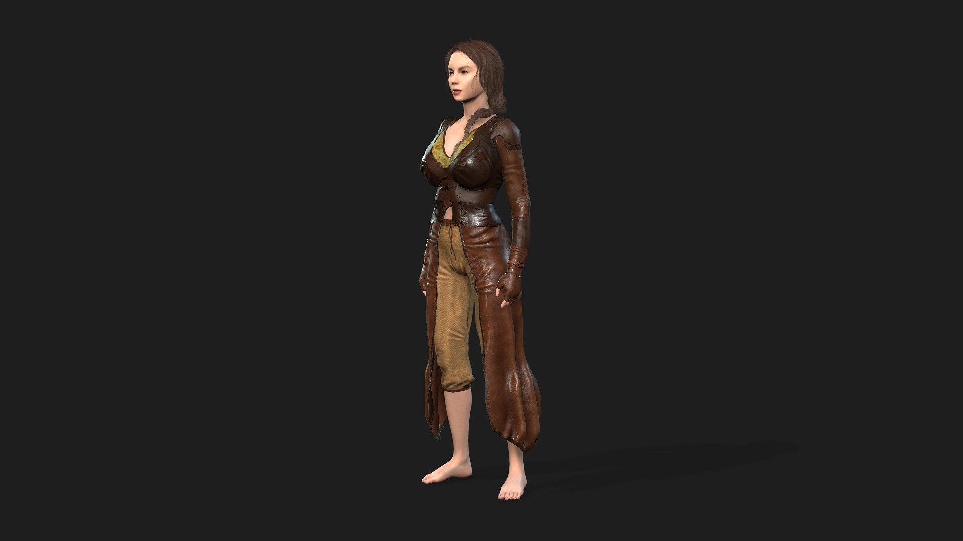 Game Ready Girl 3D Model Animation Ready Model - TurboSquid 2339636