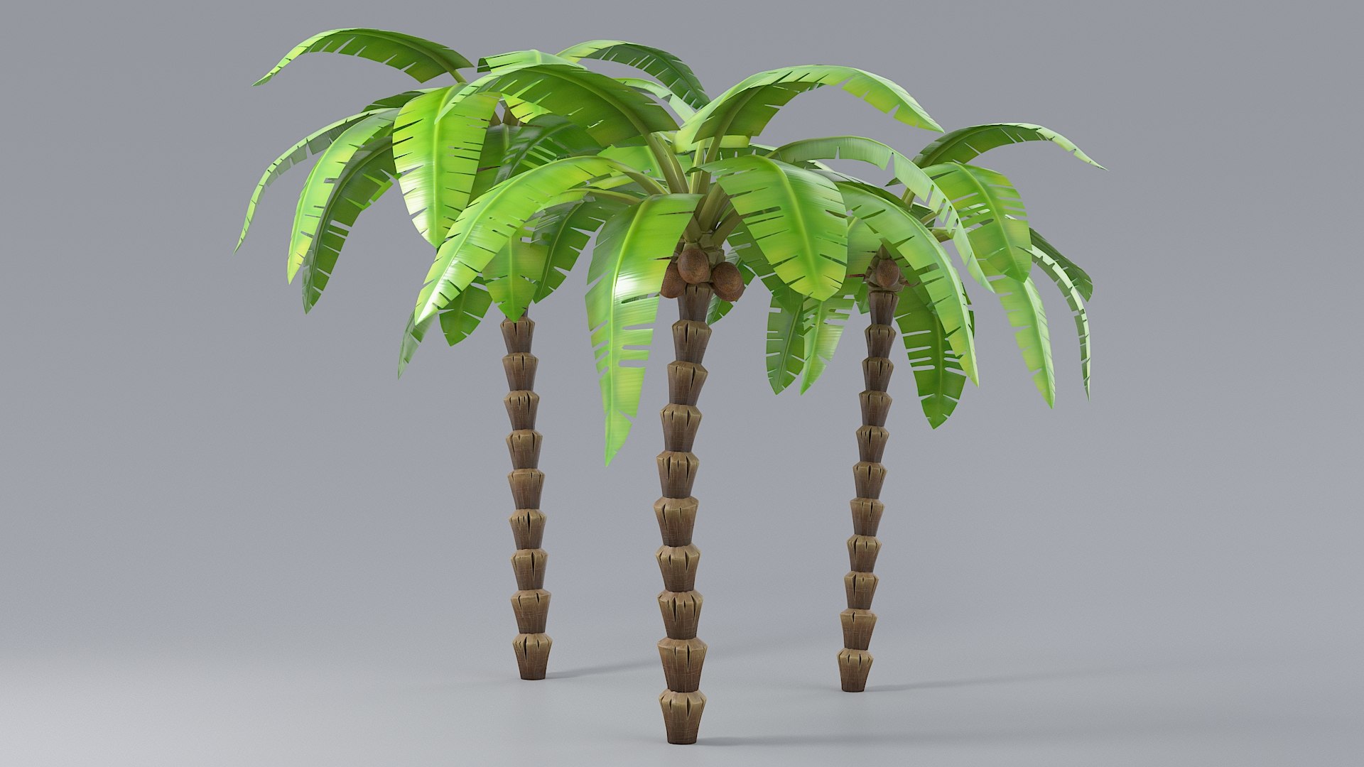Cartoon Palm Trees Set 3D - TurboSquid 2061756