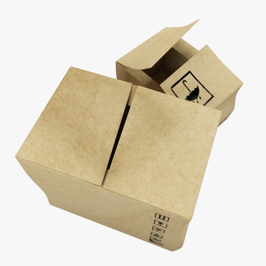 3D cardboard box model - TurboSquid 1155756
