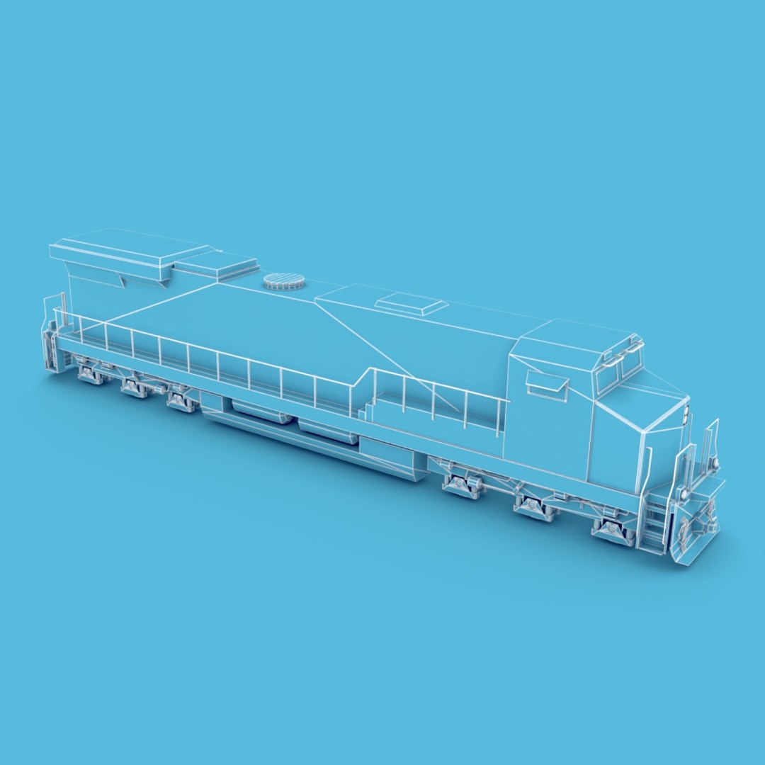 3D Locomotive Es44 - TurboSquid 1218469