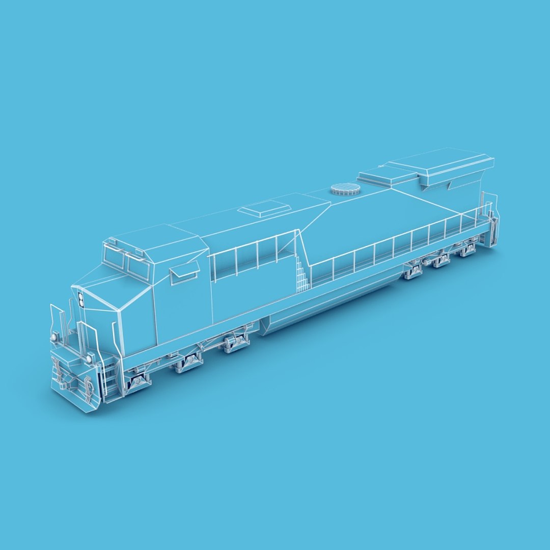 3D Locomotive Es44 - TurboSquid 1218469