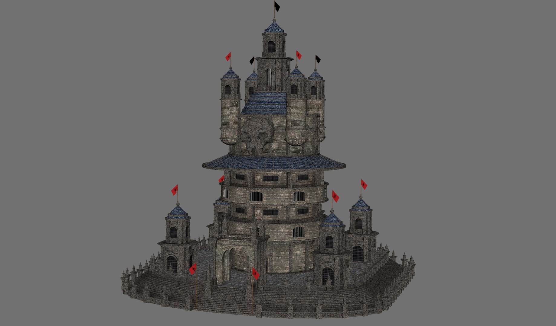 Skull Tower 3D - TurboSquid 2220727