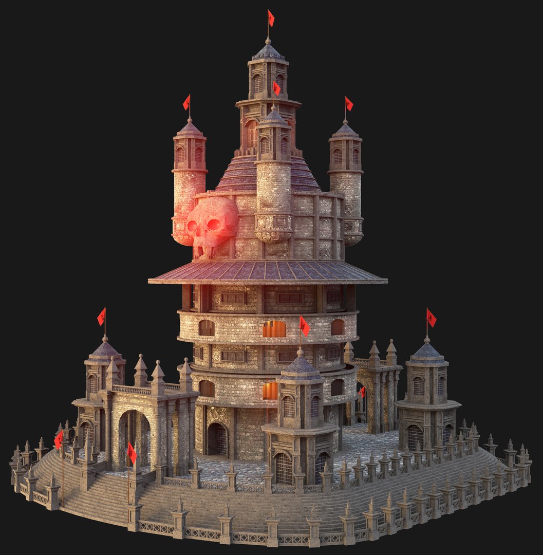 Skull Tower 3D - TurboSquid 2220727