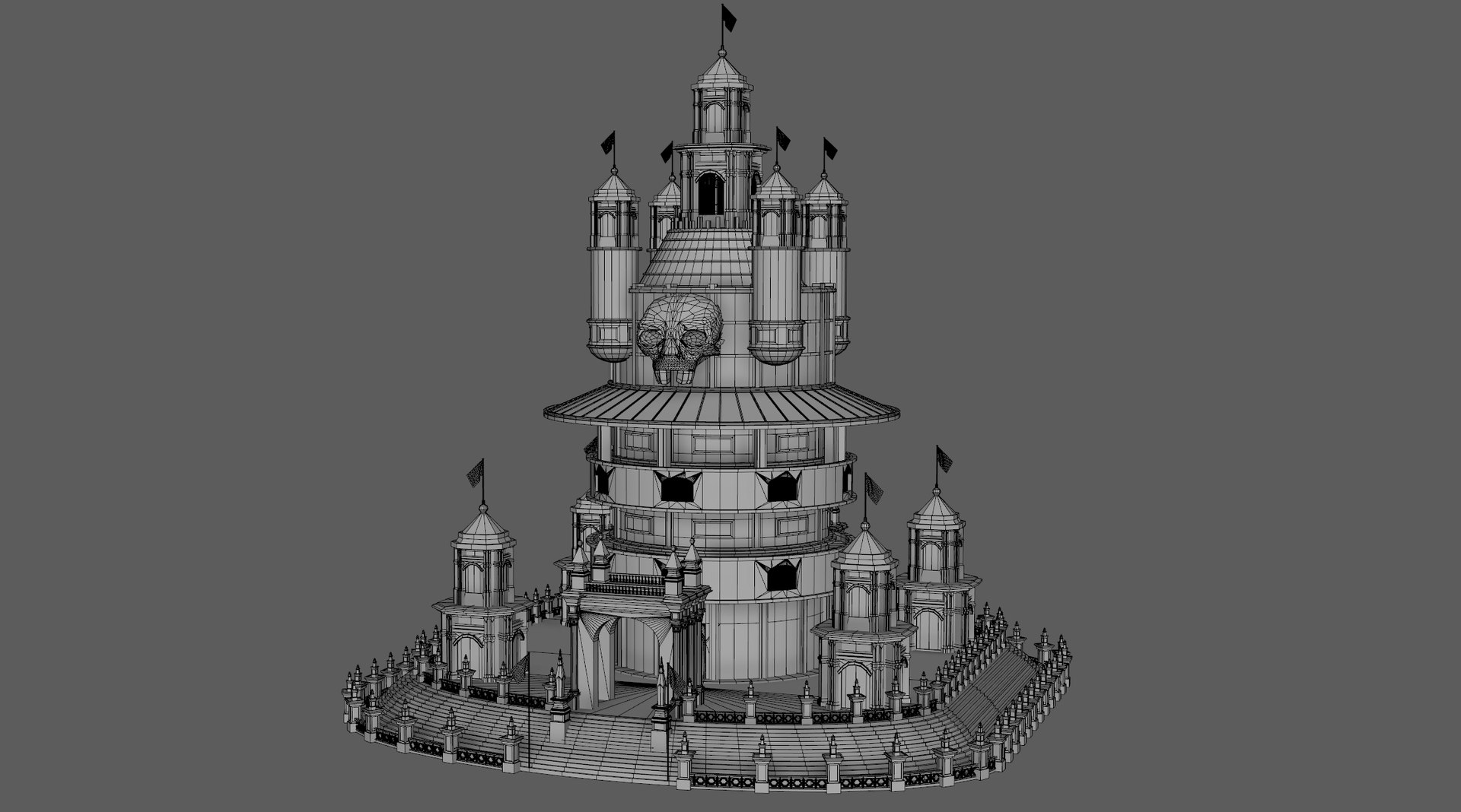 Skull Tower 3D - TurboSquid 2220727