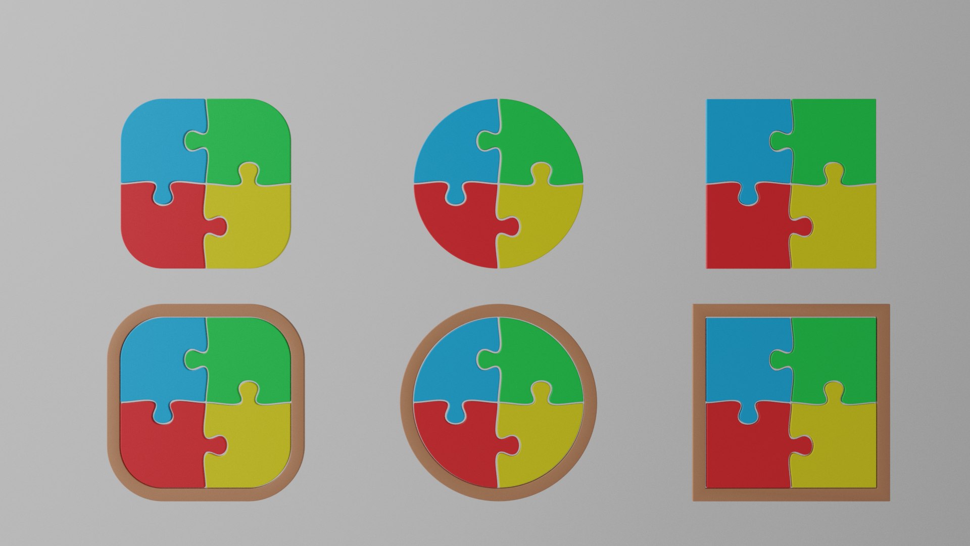 Jigsaw Puzzle Collection 3D Model - TurboSquid 1755467