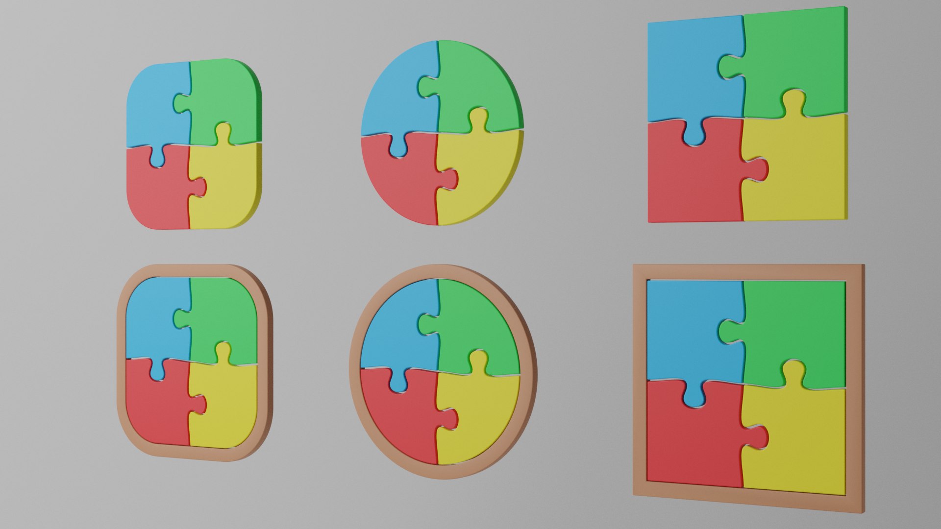 Jigsaw Puzzle Collection 3D model - TurboSquid 1755467