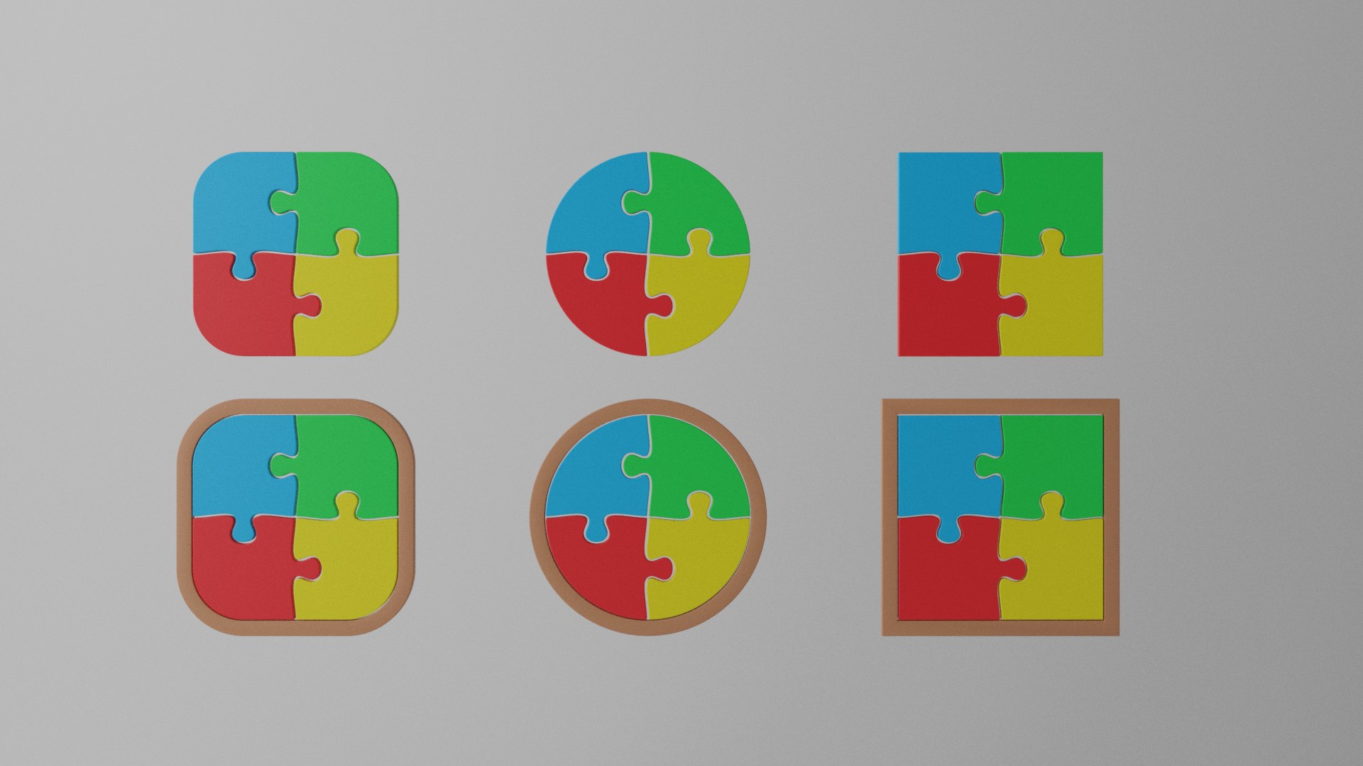 Jigsaw Puzzle Collection 3D Model - TurboSquid 1755467