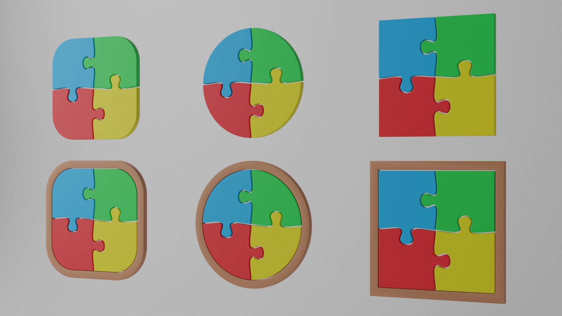 Jigsaw Puzzle Collection 3D model - TurboSquid 1755467