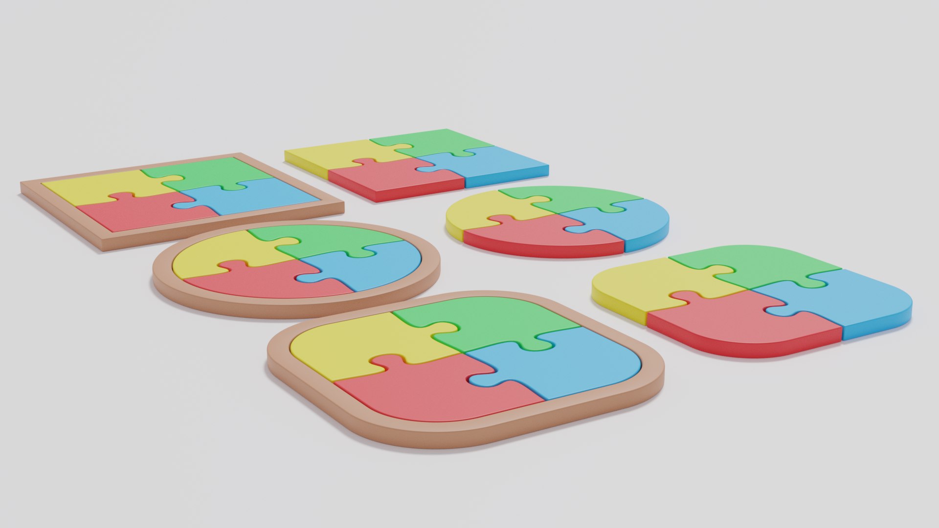 Jigsaw Puzzle Collection 3D model - TurboSquid 1755467