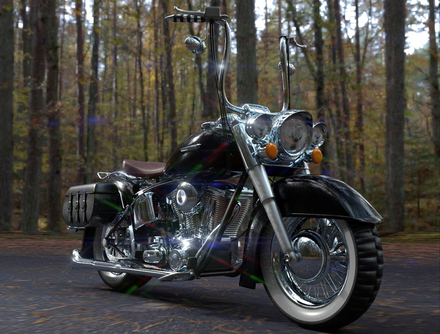 3D Custom Motorcycle Model - TurboSquid 1569367