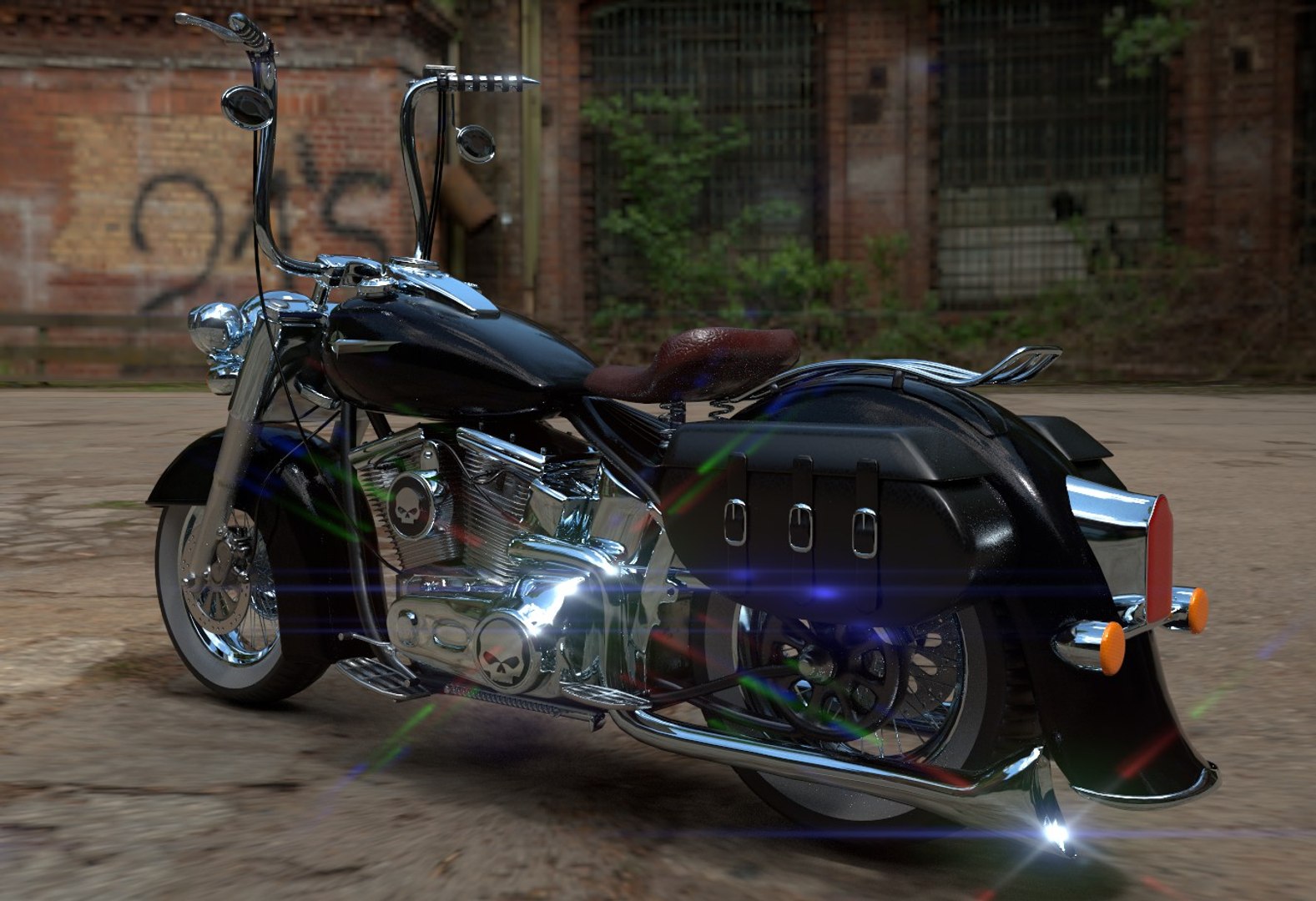 3D Custom Motorcycle Model - TurboSquid 1569367