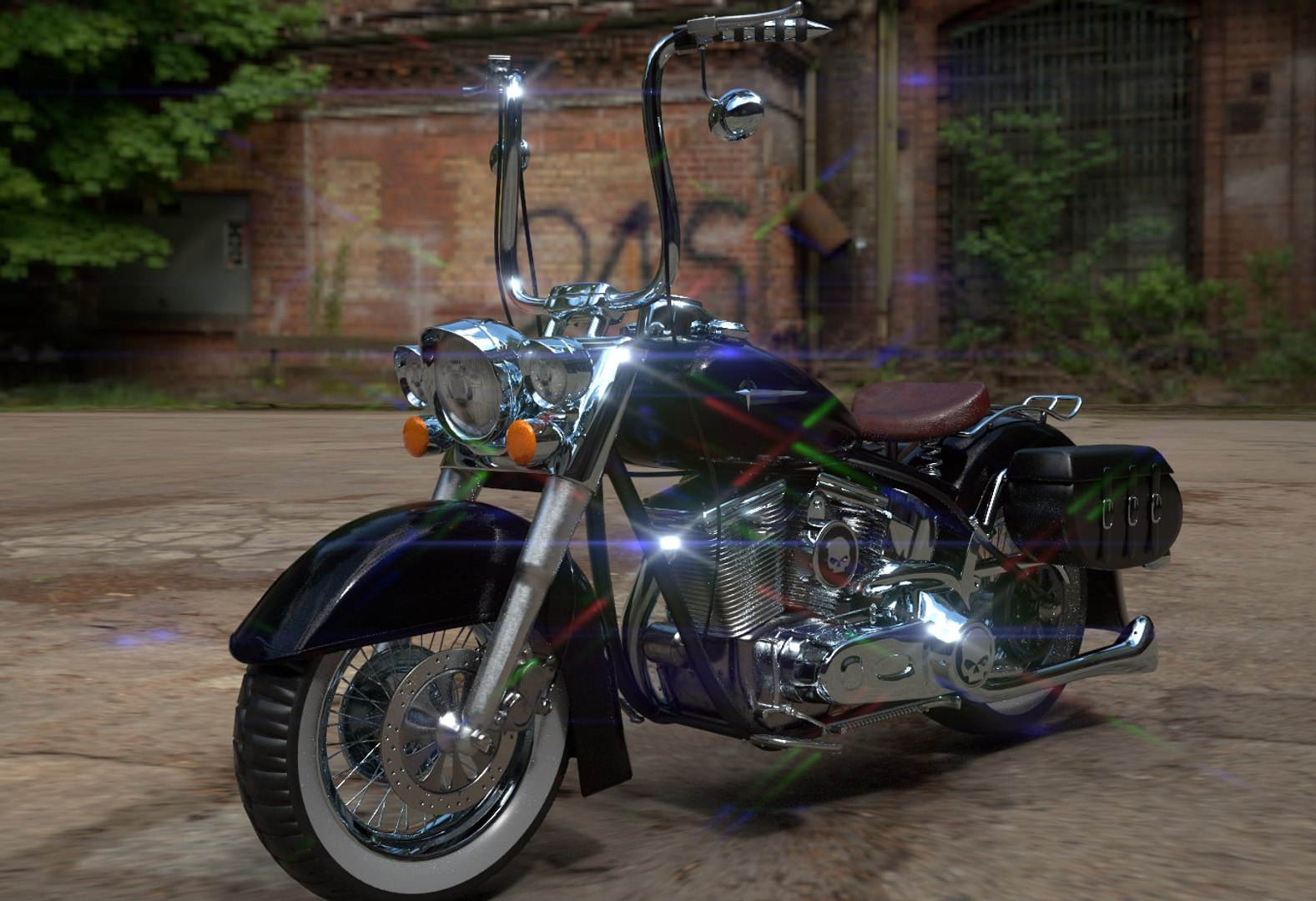 3D Custom Motorcycle Model - TurboSquid 1569367