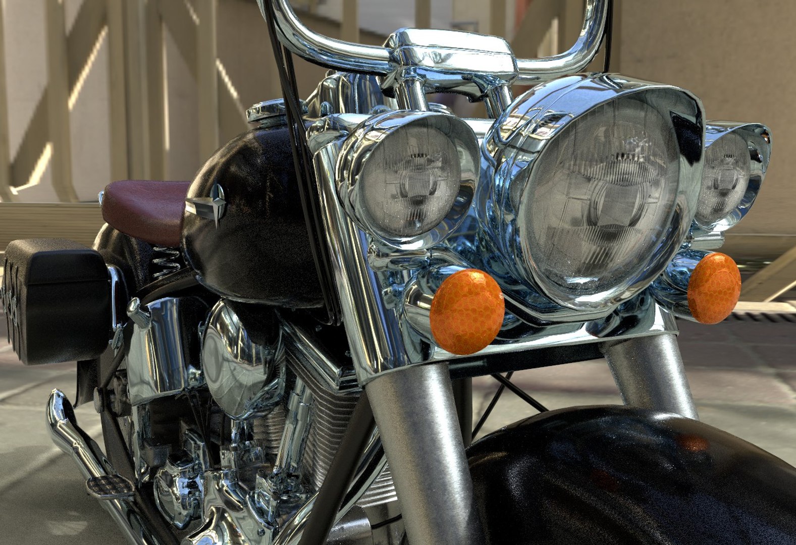 3D Custom Motorcycle Model - TurboSquid 1569367