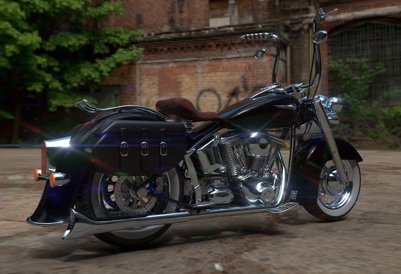 3D Custom Motorcycle Model - TurboSquid 1569367