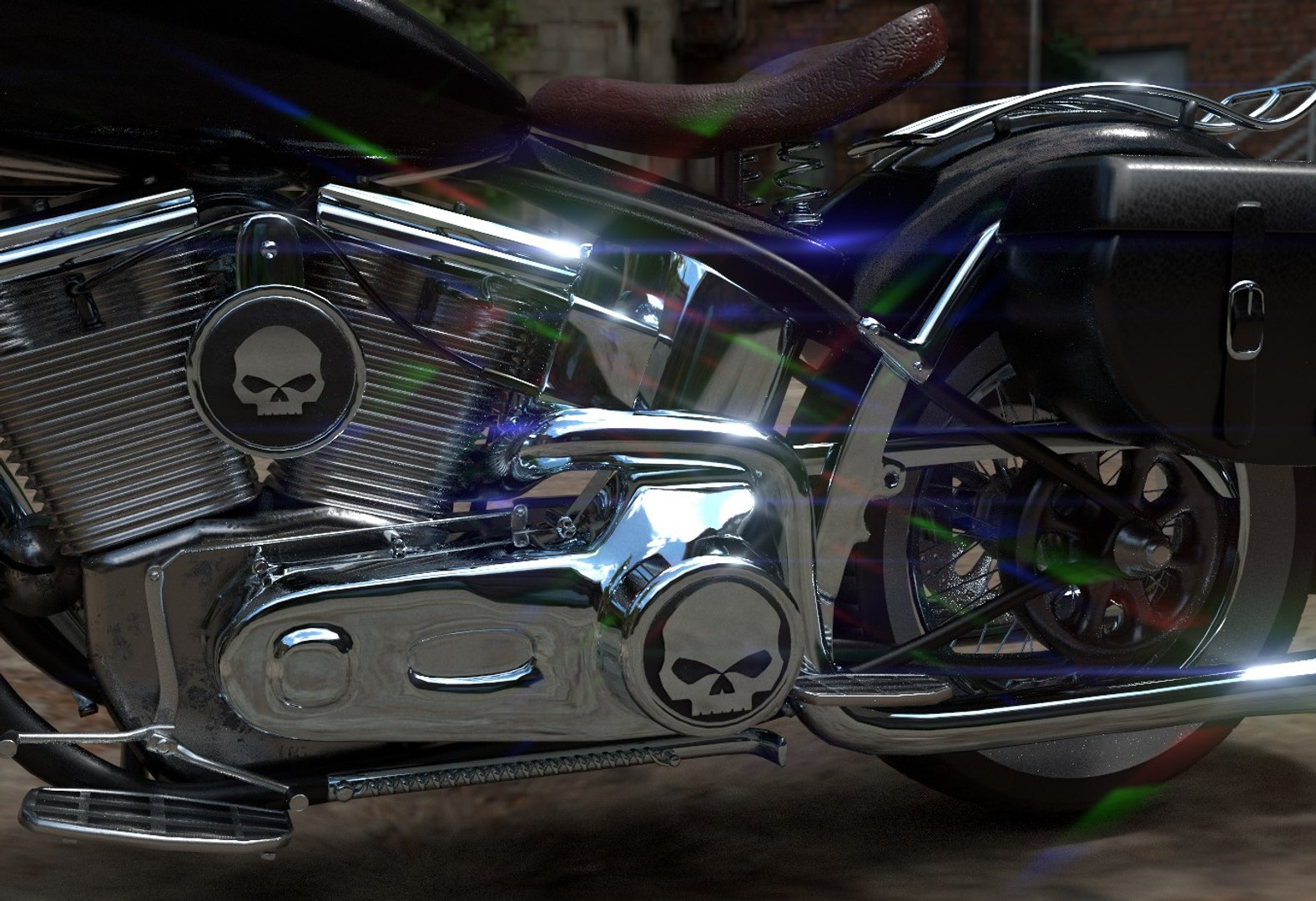 3D Custom Motorcycle Model - TurboSquid 1569367