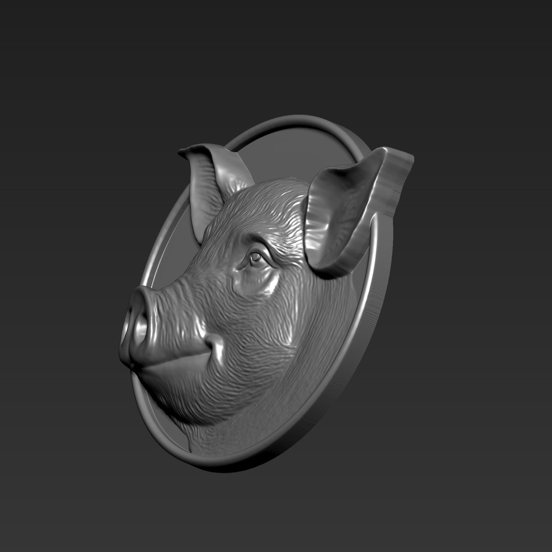 3D Pig Head - TurboSquid 2435476