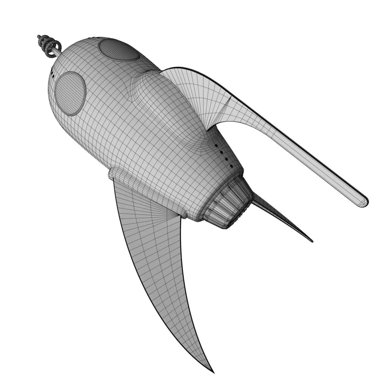 rocket ship 3d model