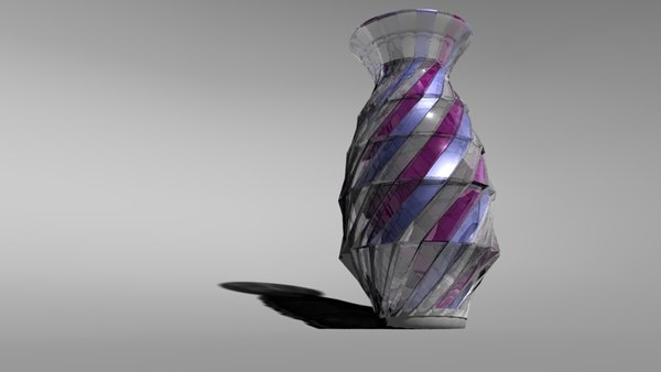 3d multicolored vase