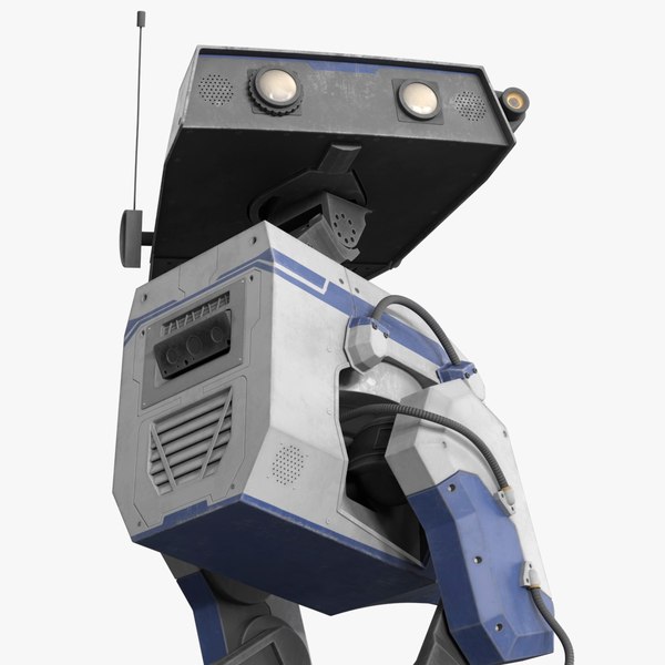 Robô Nvidia Sensor Scout Branco Azul Usado Equipado Modelo 3D ...