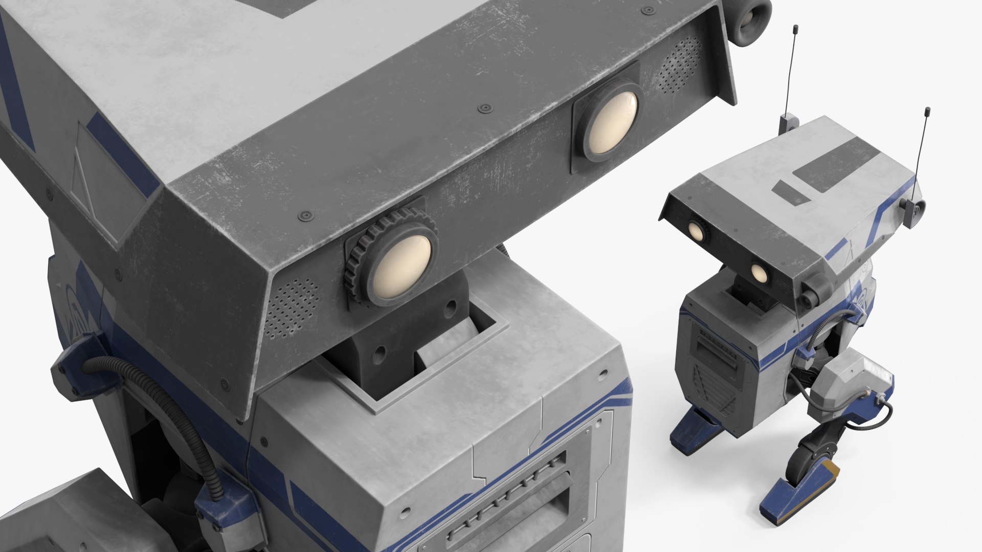 Nvidia Sensor Scout Robot White Blue Used Rigged 3D - TurboSquid 2468489