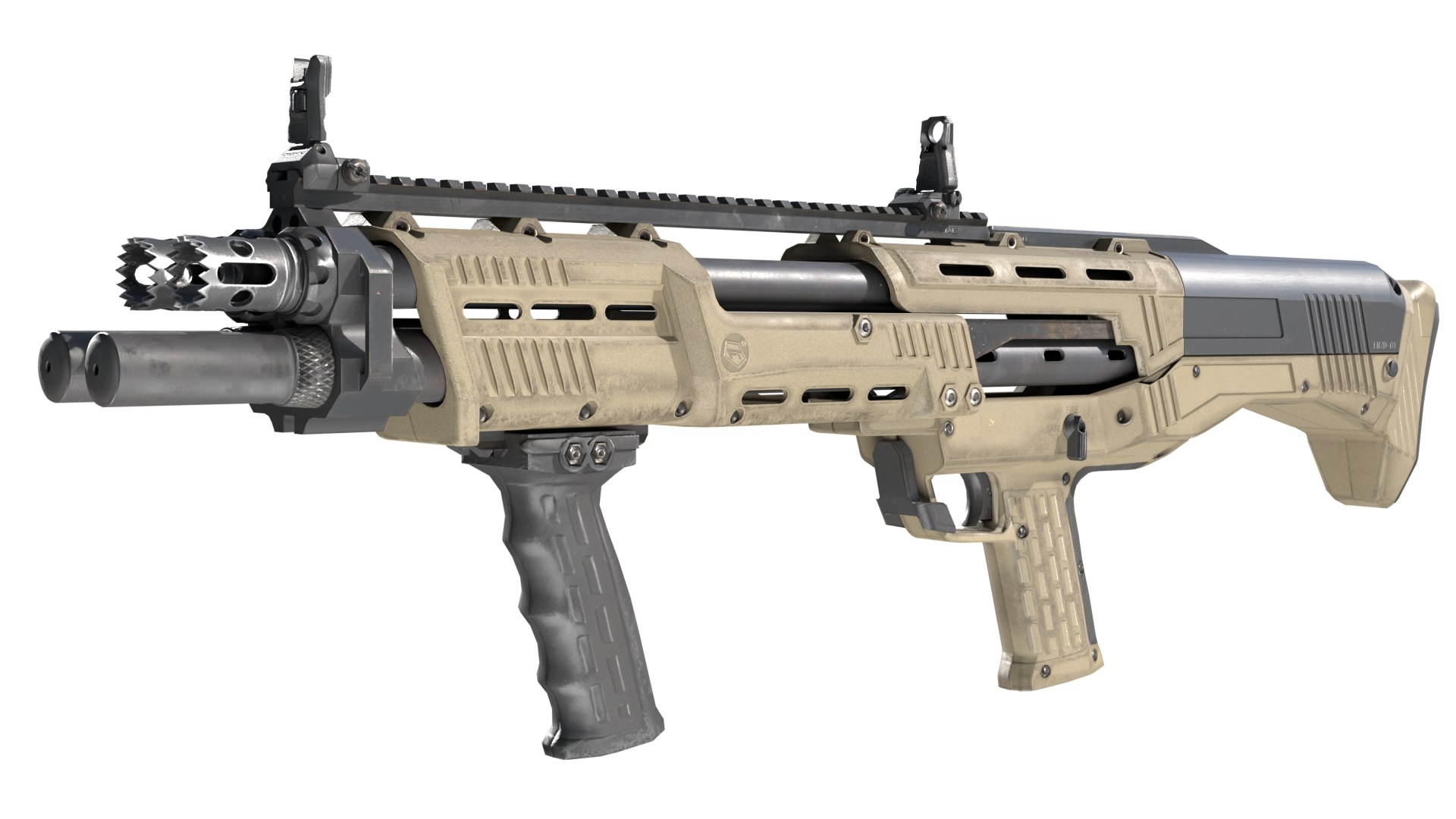 modelo 3d Escopeta DP12 PBR lista para el juego - TurboSquid 2196037