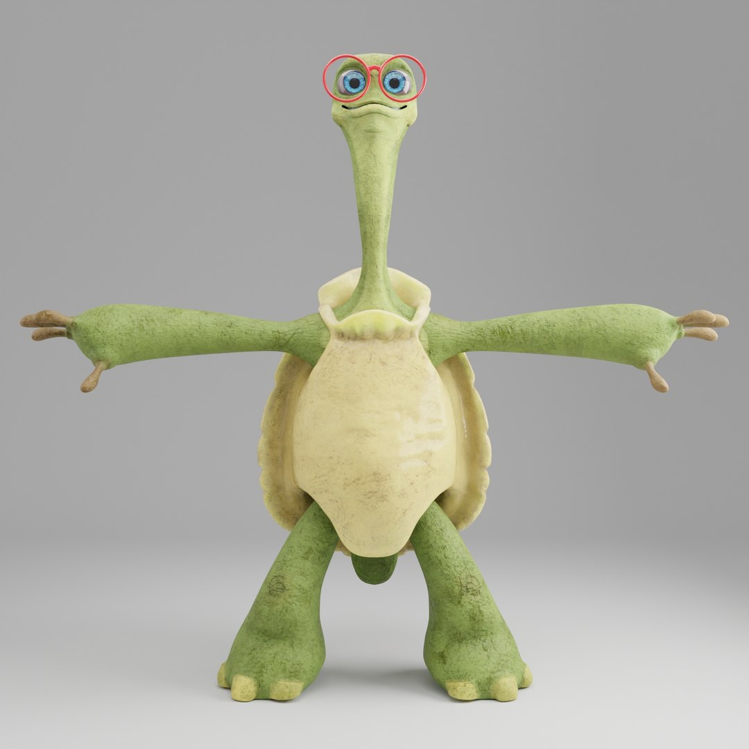 Turtle Rigged Character 3D Model - TurboSquid 2166357