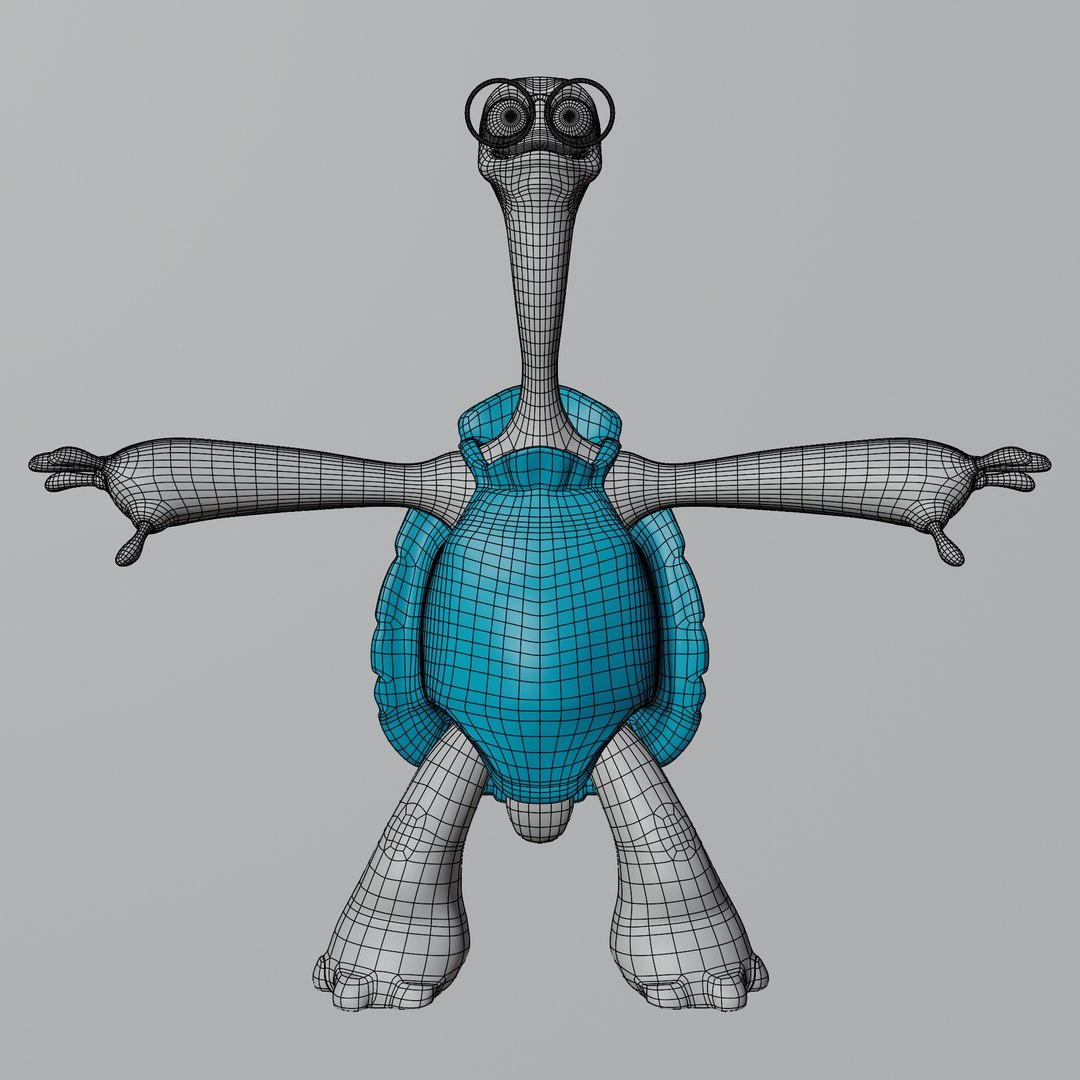 Turtle Rigged Character 3D Model - TurboSquid 2166357