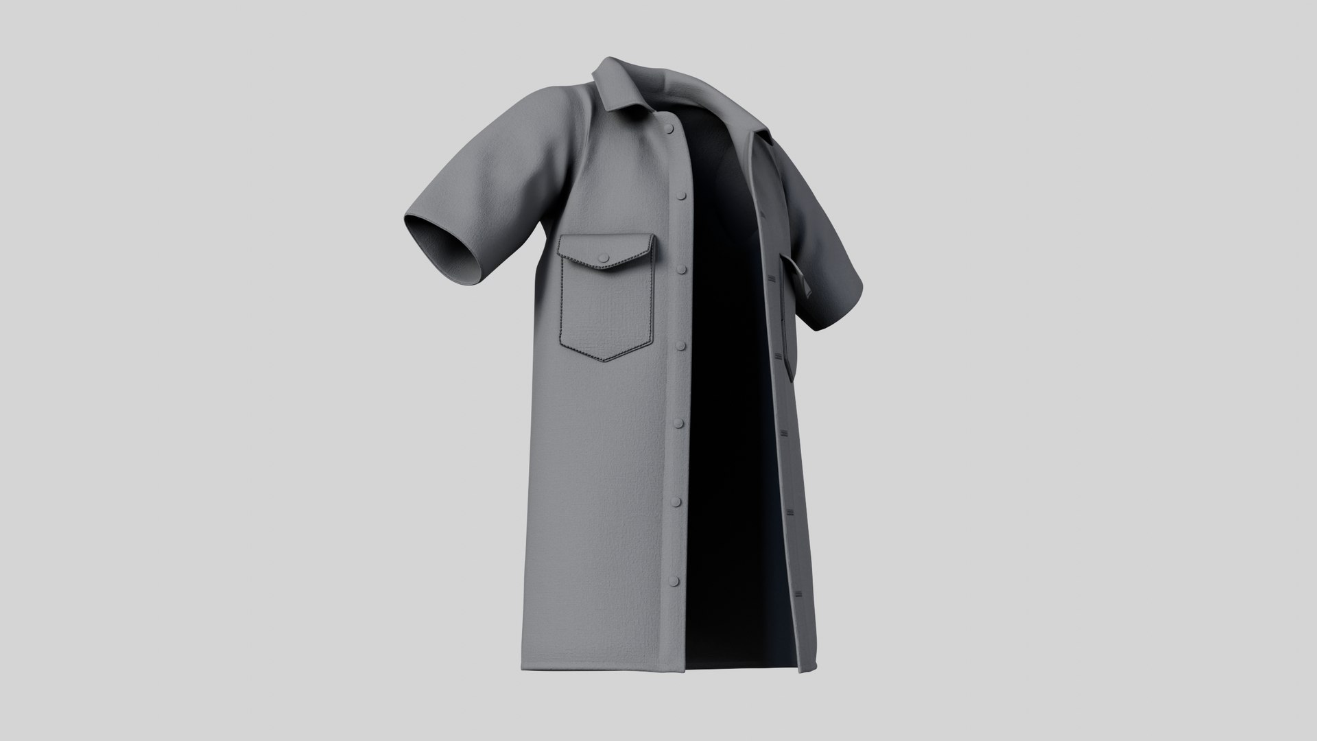 3D Model Female Jacket 01 Grey - TurboSquid 2417926