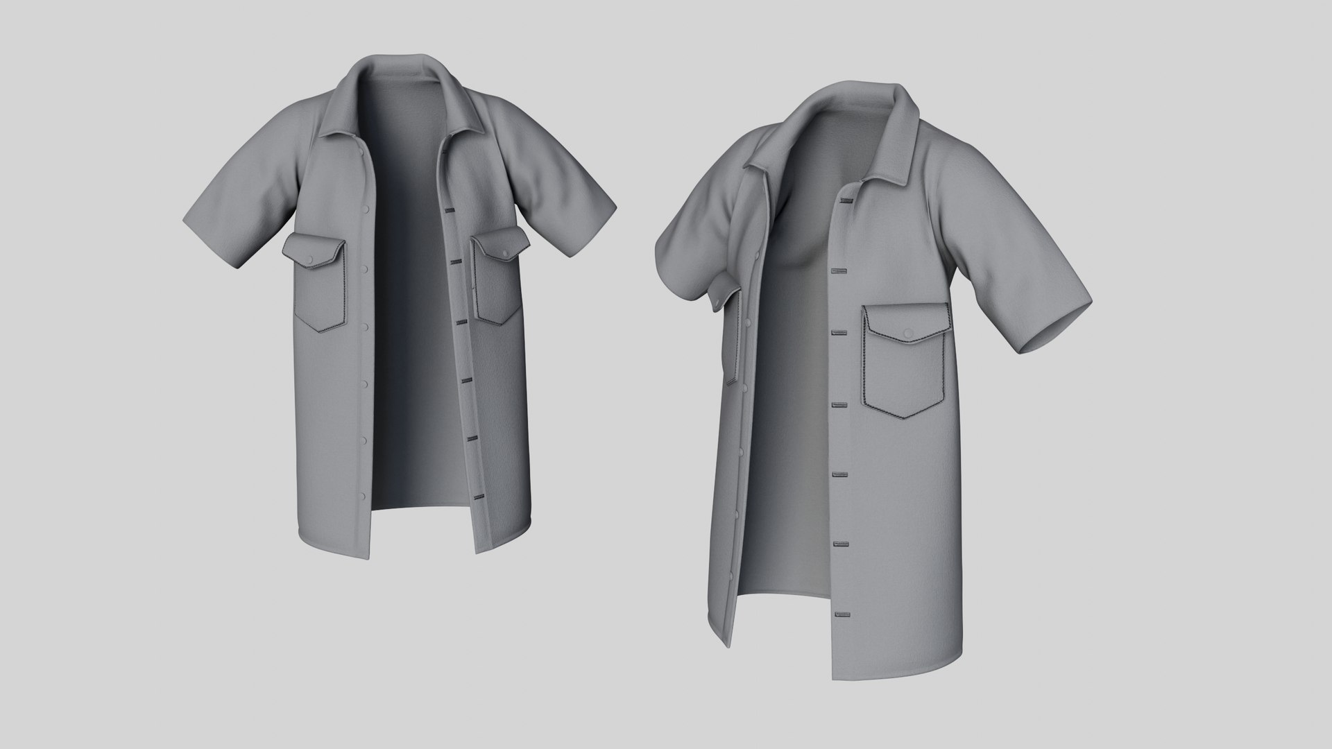3D Model Female Jacket 01 Grey - TurboSquid 2417926
