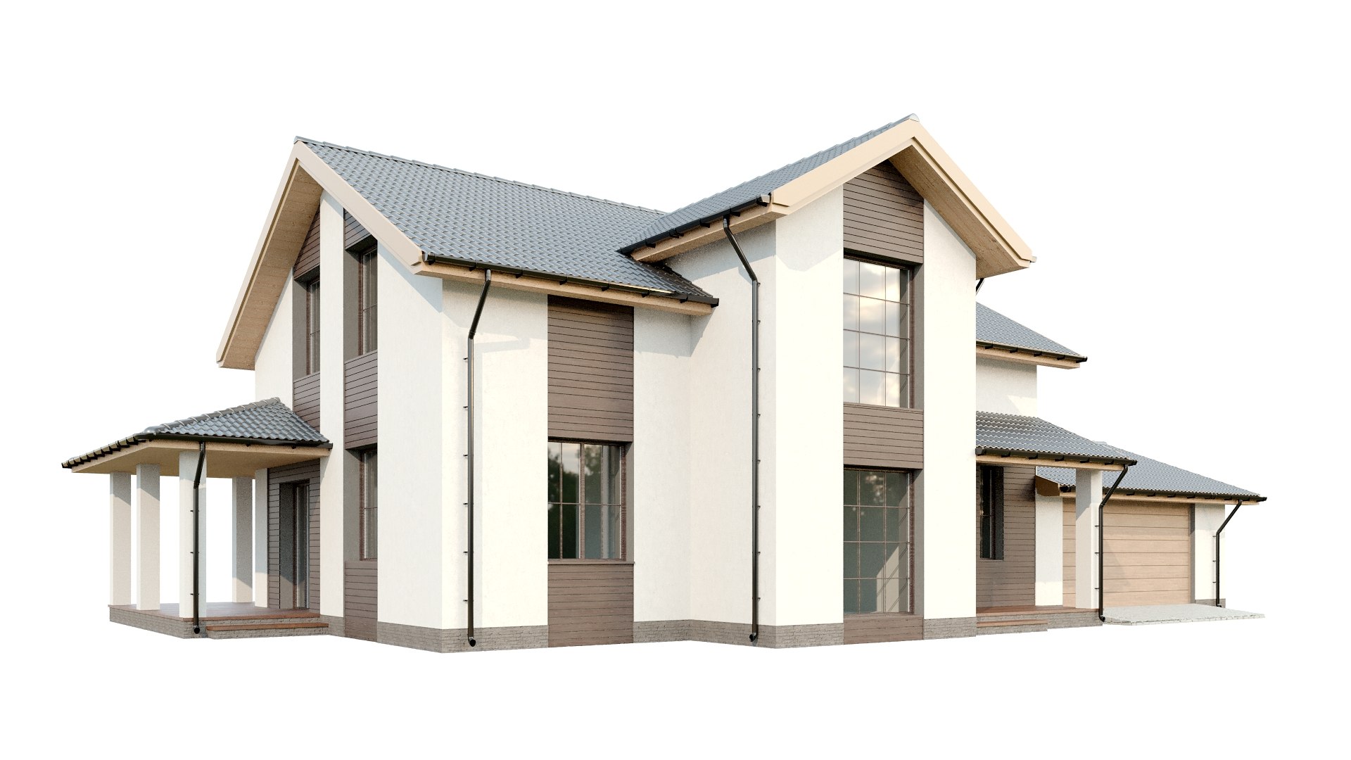 3D Simple Modern Cottage - TurboSquid 1880793