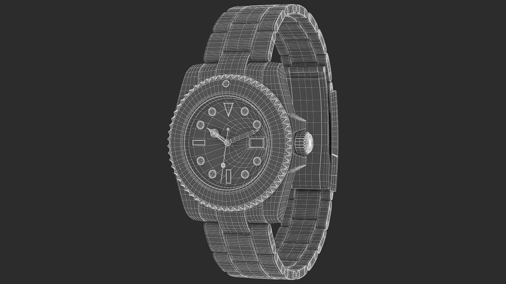 Chrono Watch 2 Black Dial 3D Model - TurboSquid 2140678