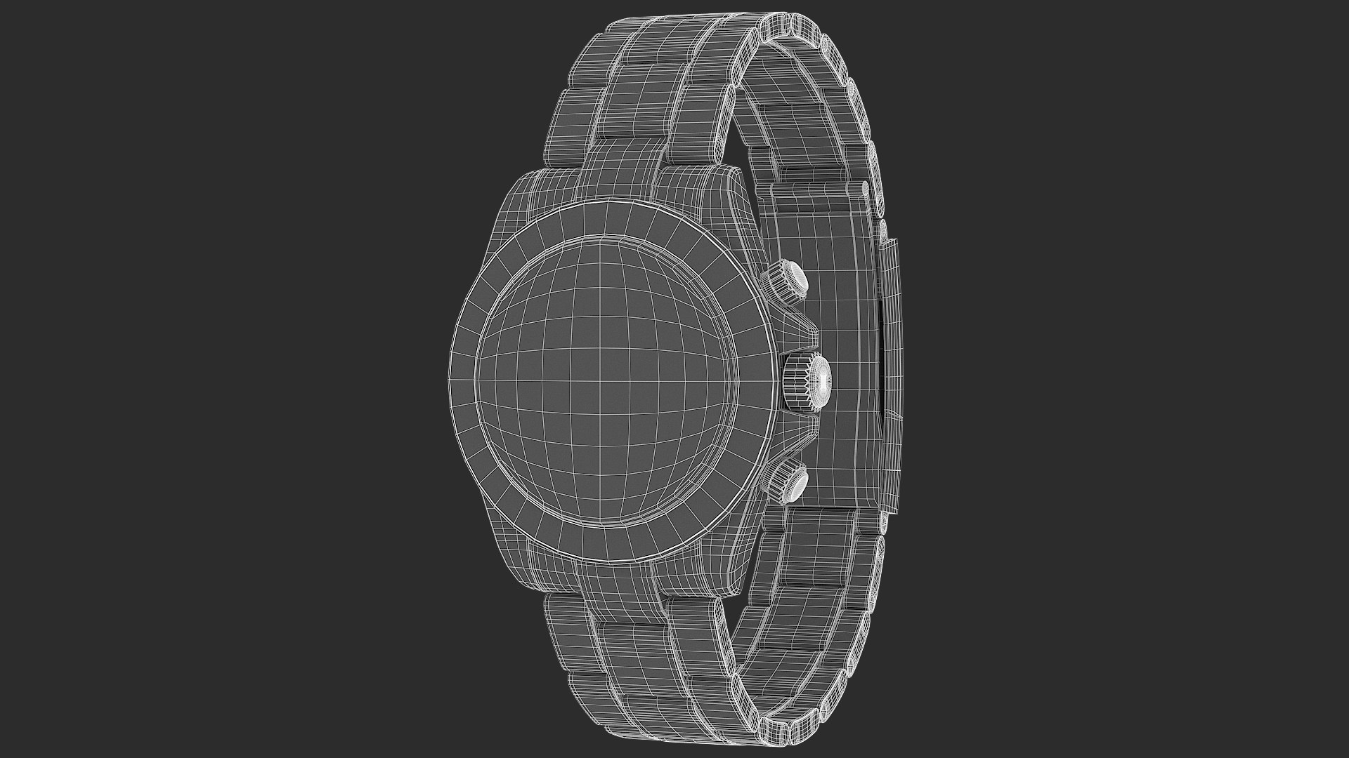 Chrono Watch 2 Black Dial 3D Model - TurboSquid 2140678