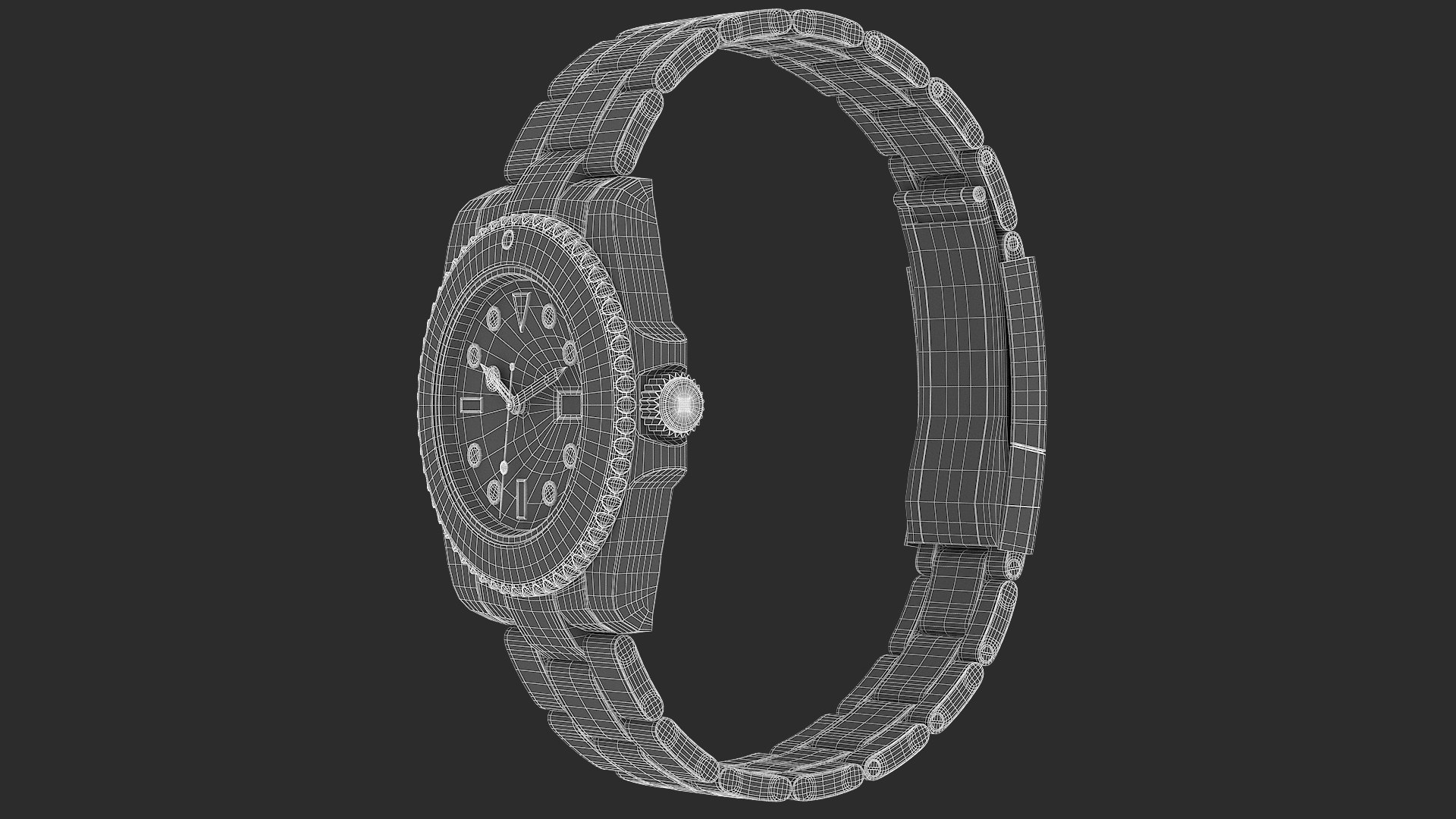 Chrono Watch 2 Black Dial 3D Model - TurboSquid 2140678