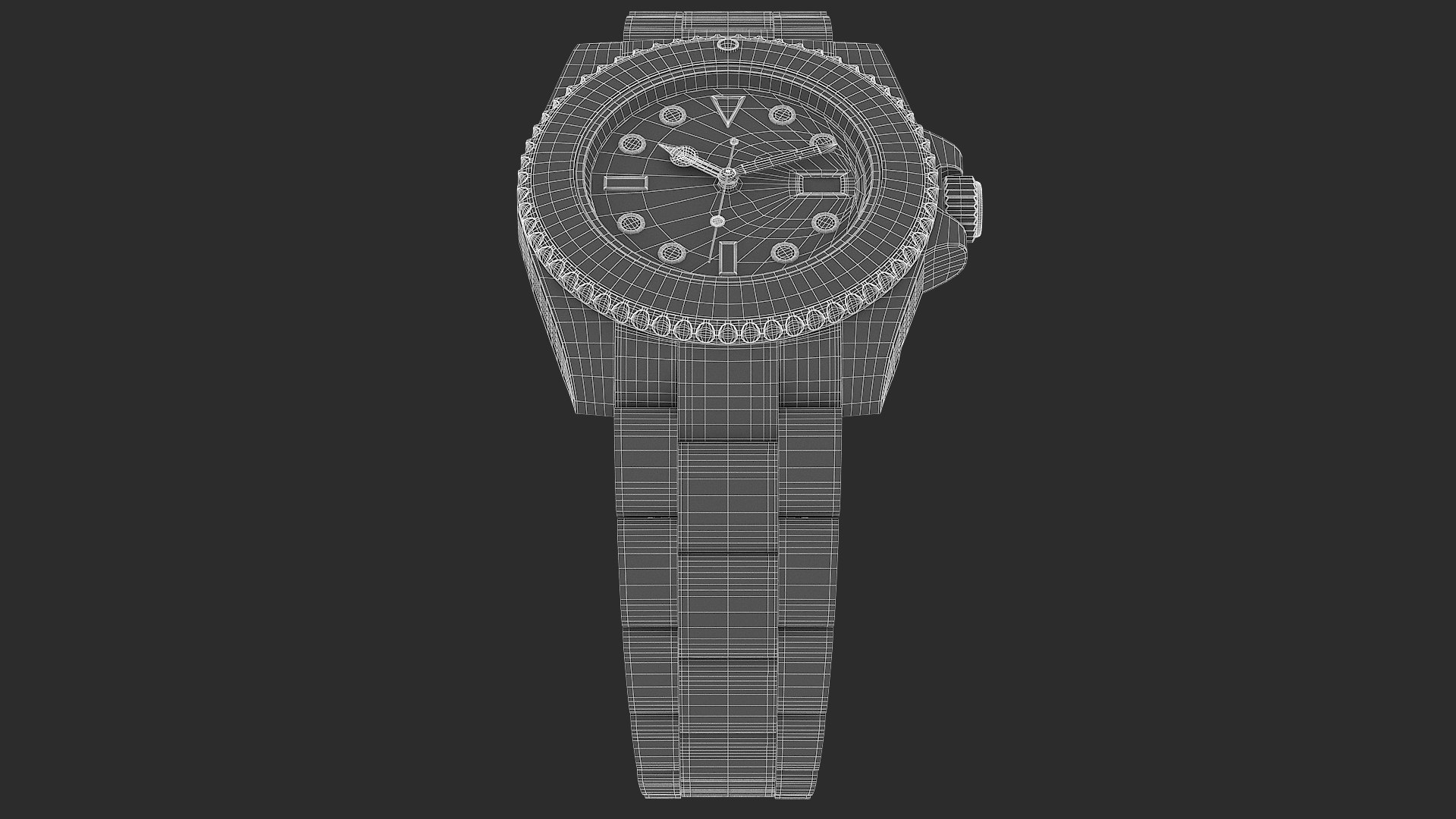 Chrono Watch 2 Black Dial 3D Model - TurboSquid 2140678