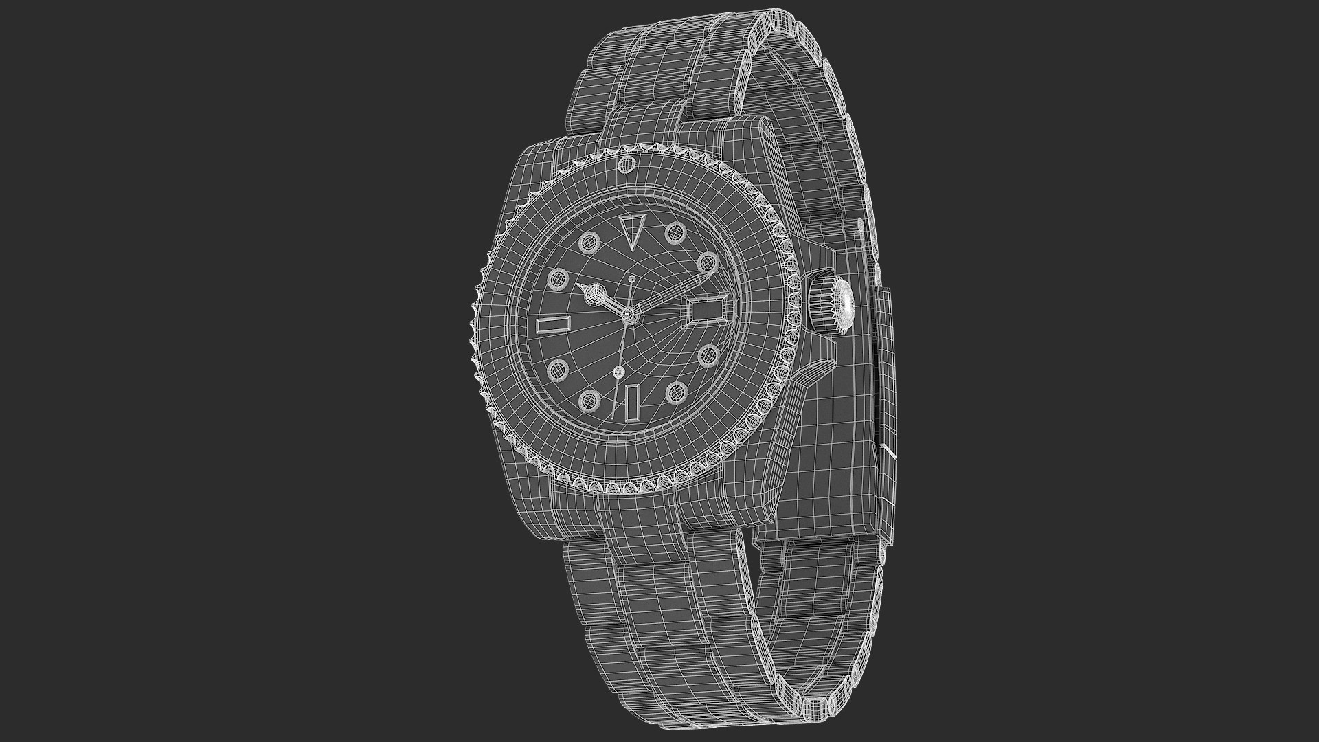 Chrono Watch 2 Black Dial 3D Model - TurboSquid 2140678