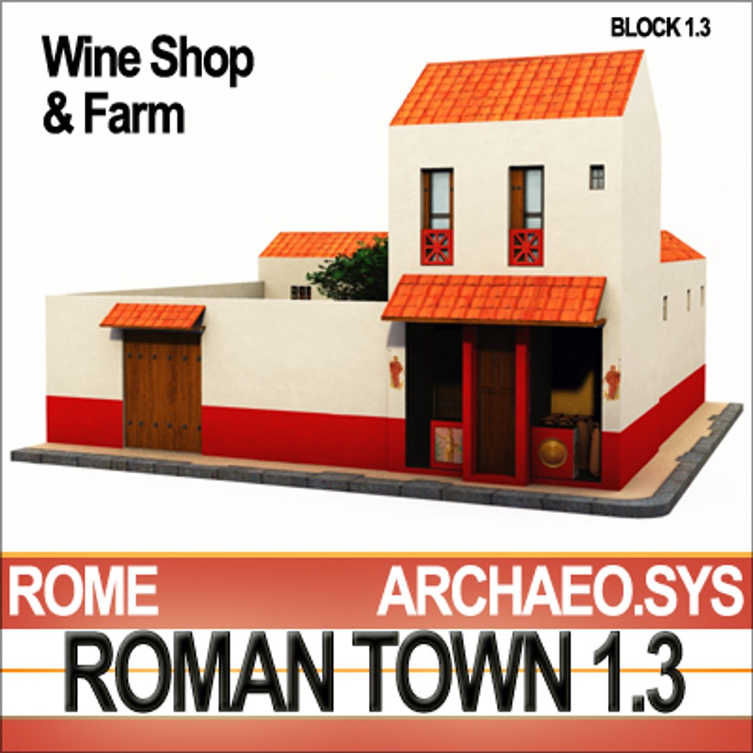 Ancient Roman Wine Shop 3d Model