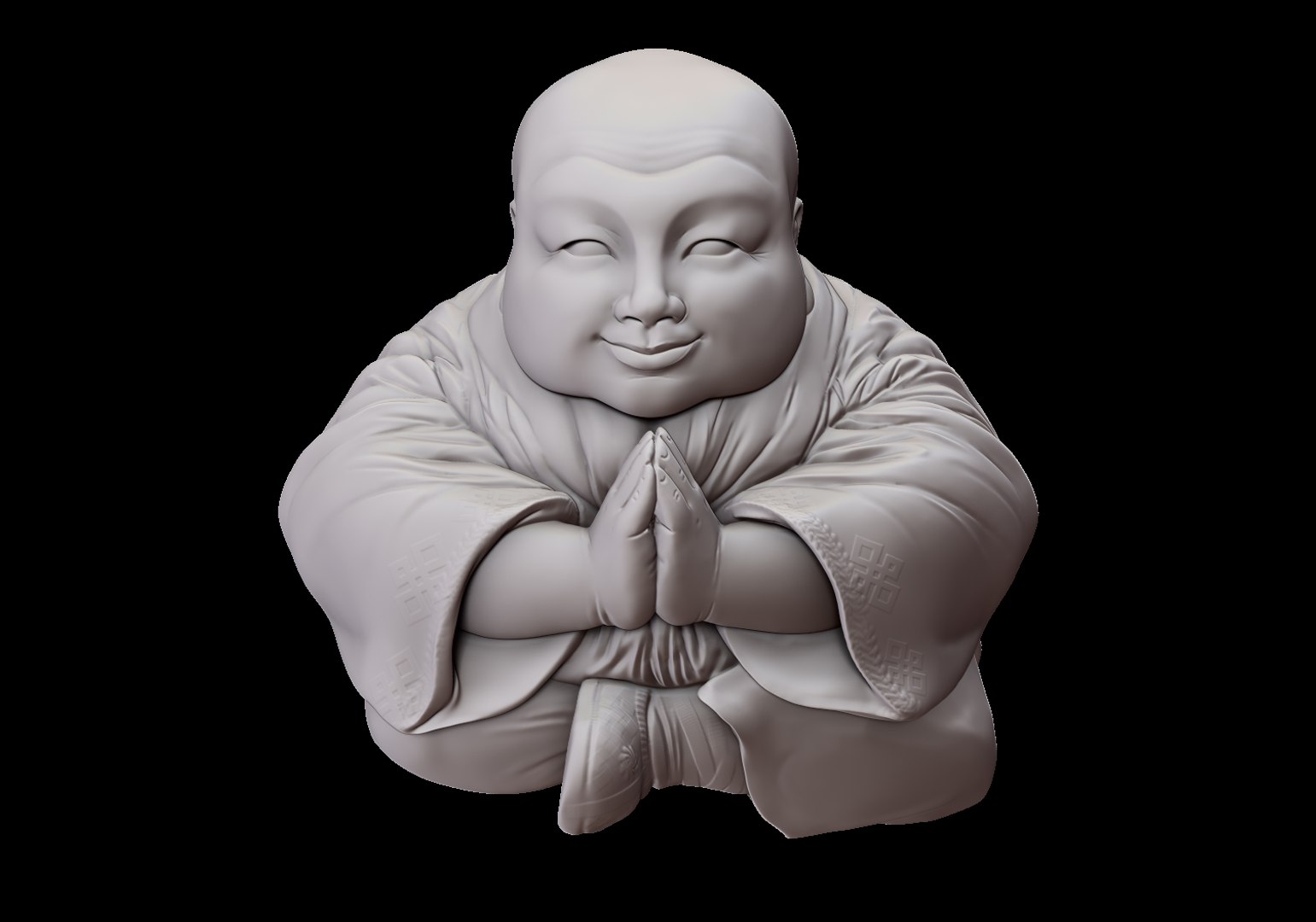 3d Model Hotei Statuette