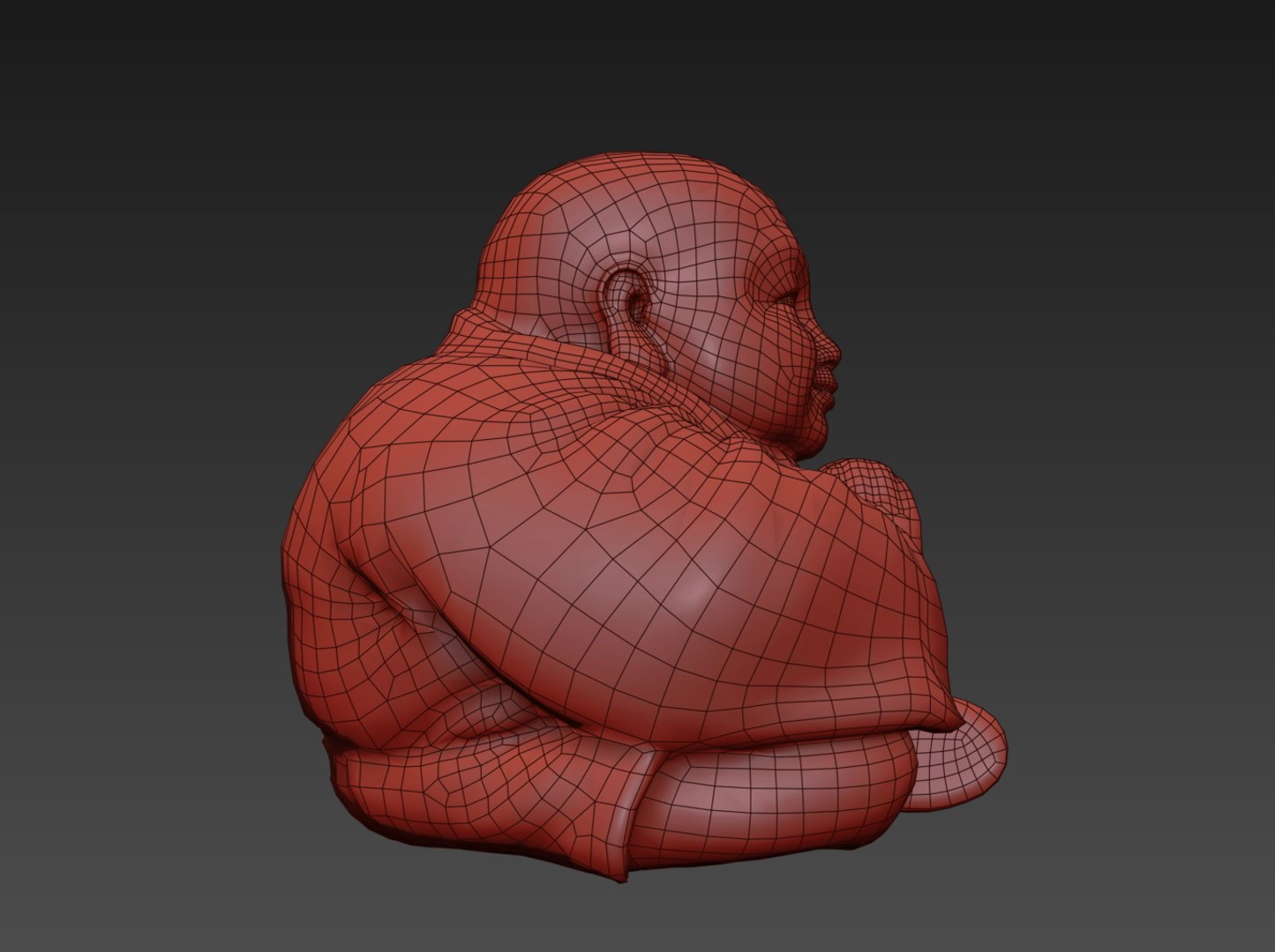 3d Model Hotei Statuette