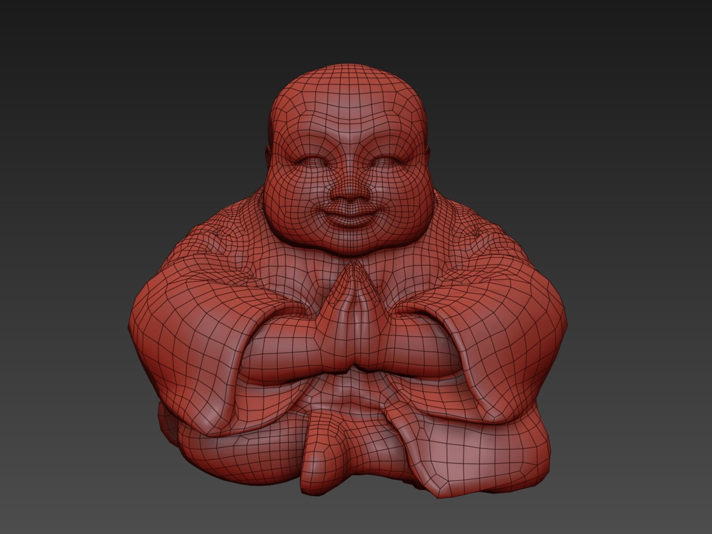 3d Model Hotei Statuette