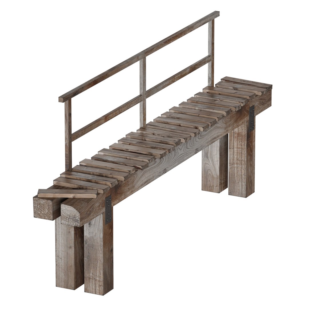 3D Wooden Bridge Set Constructor Model - TurboSquid 2146406