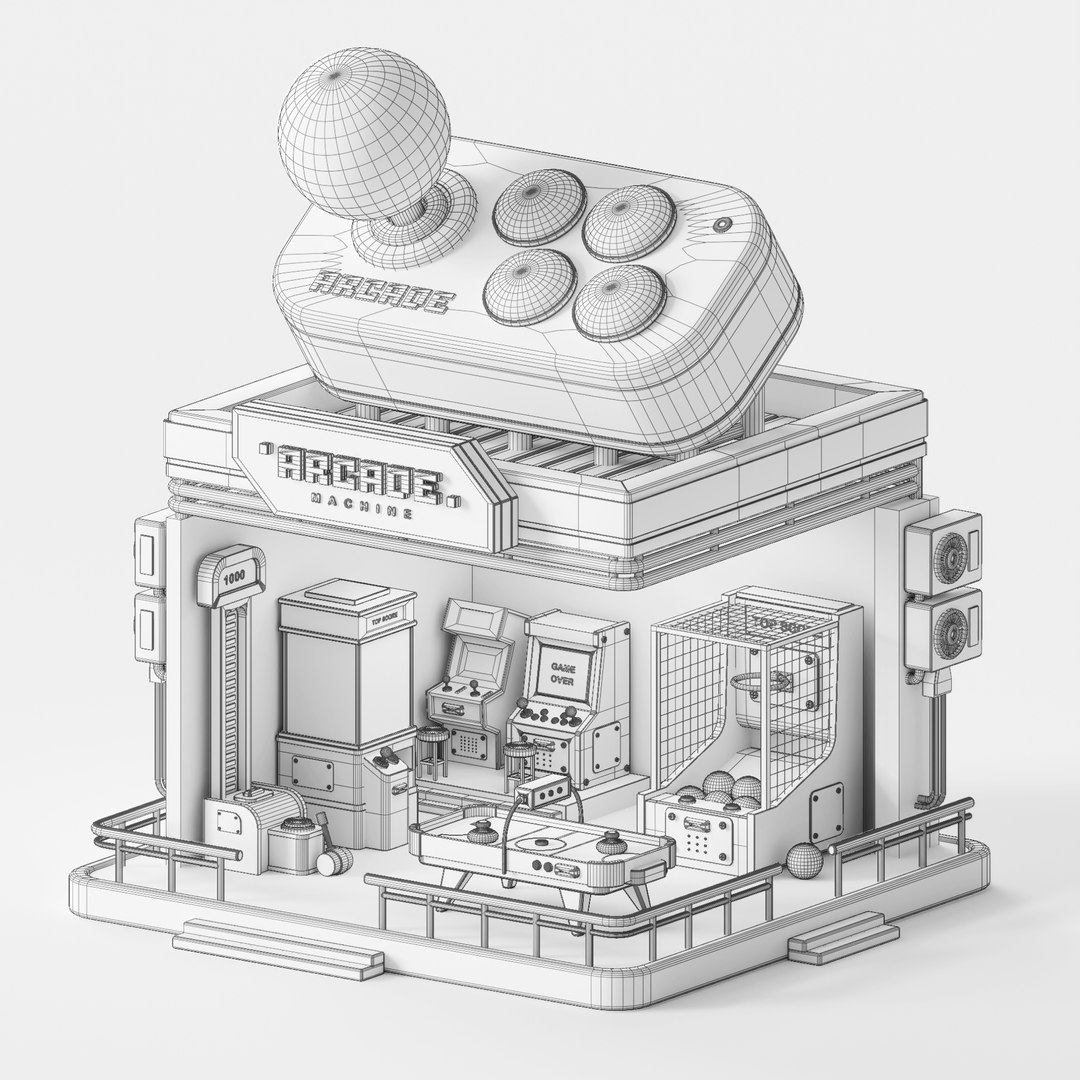 3D Isometric Arcade Game Model - TurboSquid 2326061