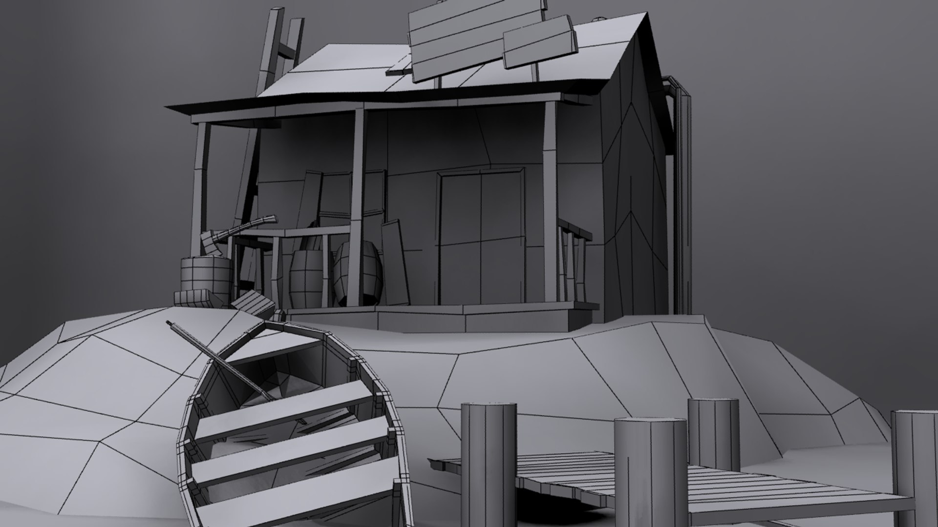 Swamp Shack 3d Model