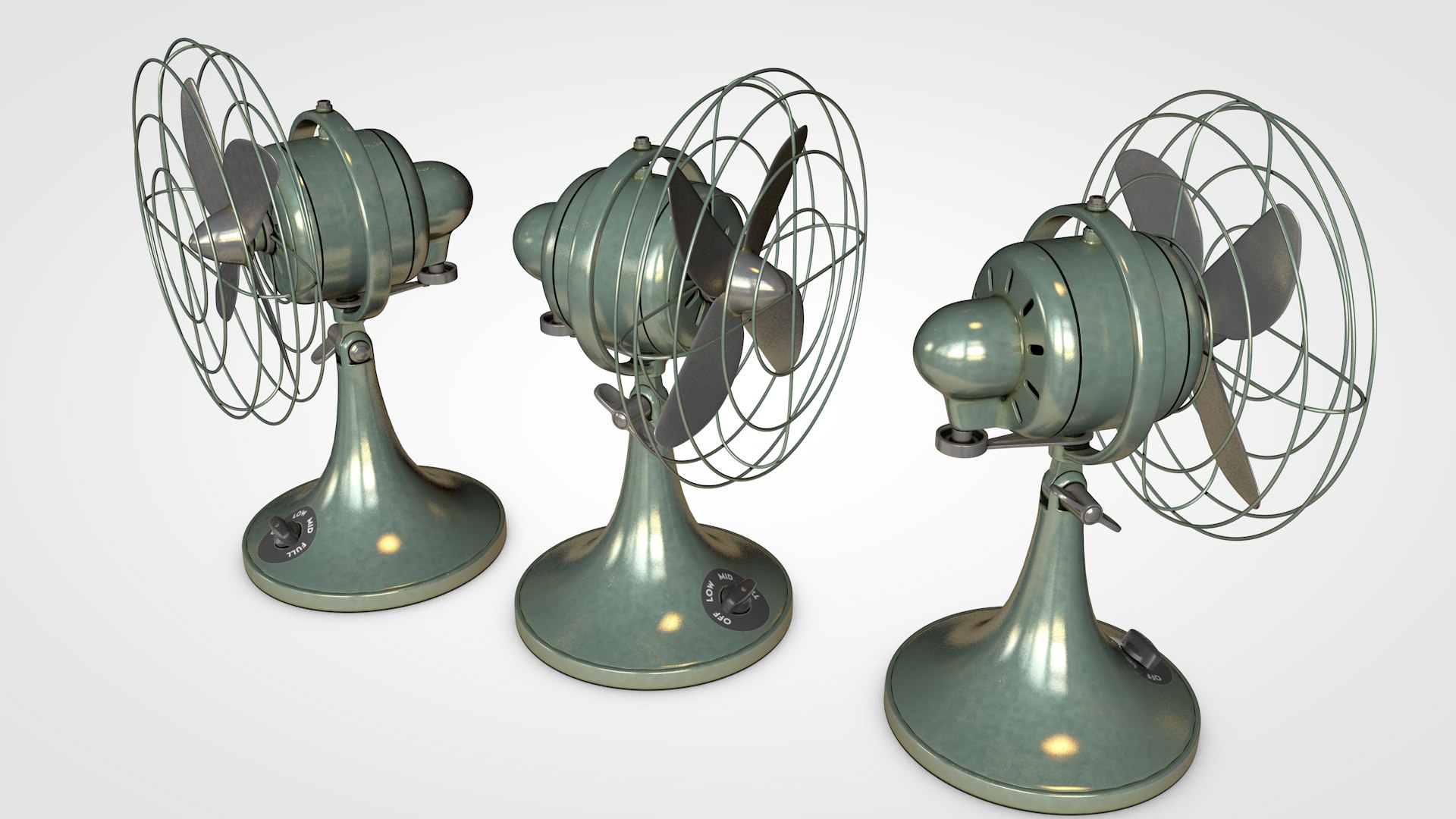 3D Table Fan Retro Model - TurboSquid 1948209